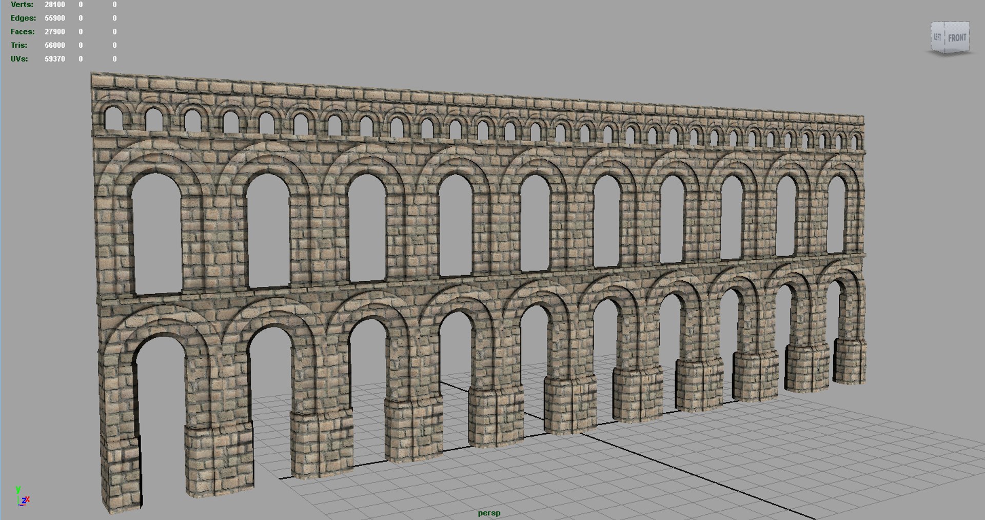 Aqueduct Model - TurboSquid 1264071