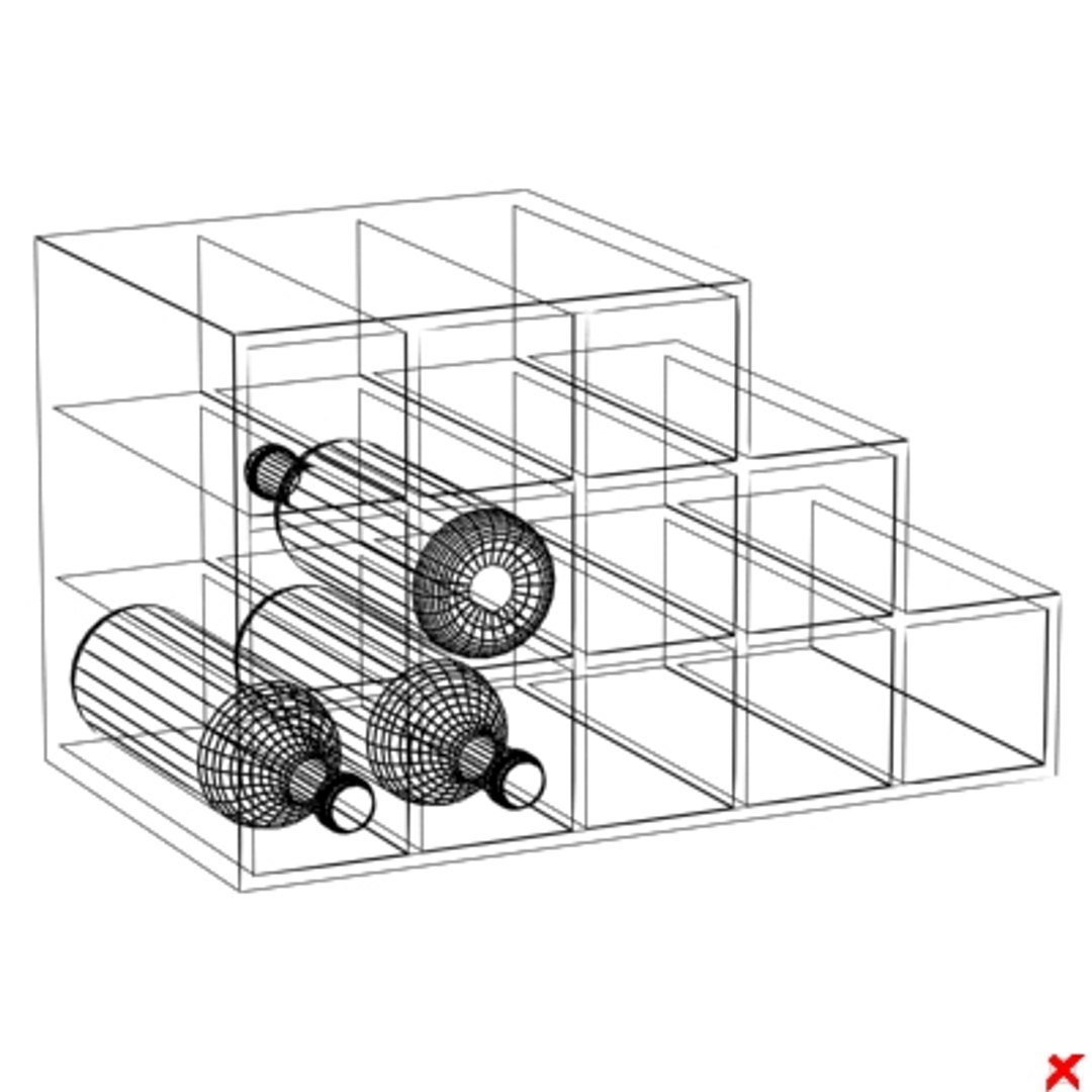 Free Wine Rack 3d Model