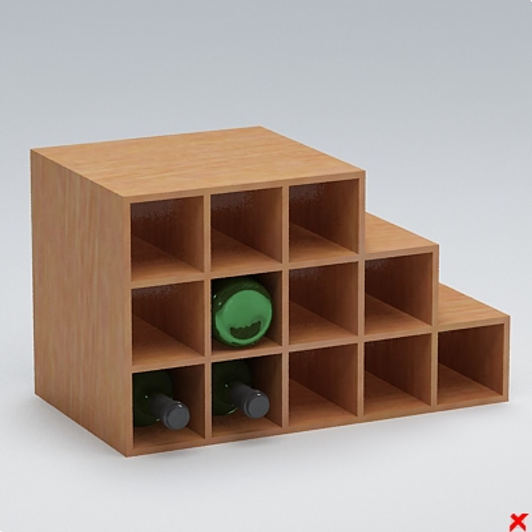 Free Wine Rack 3d Model