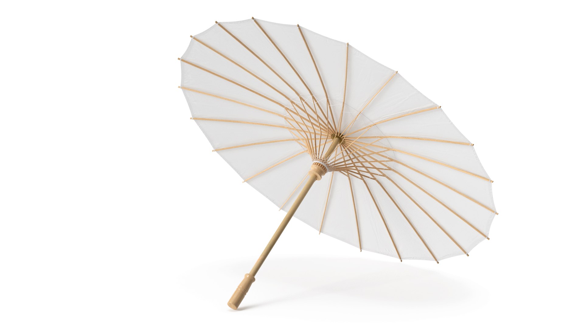 3D Chinese Parasol Open White - TurboSquid 1993619