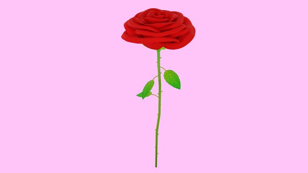 3D Red Rose model - TurboSquid 2034157