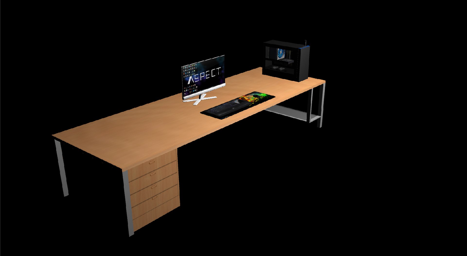 gaming pc 3d model