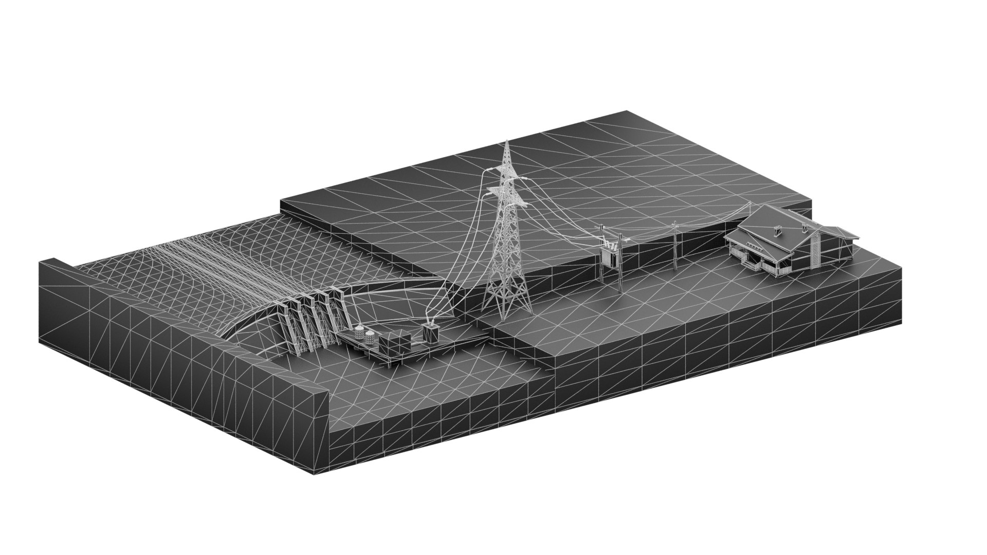 3D Water Dam Electricity Education 3d Model Model - TurboSquid 2249723