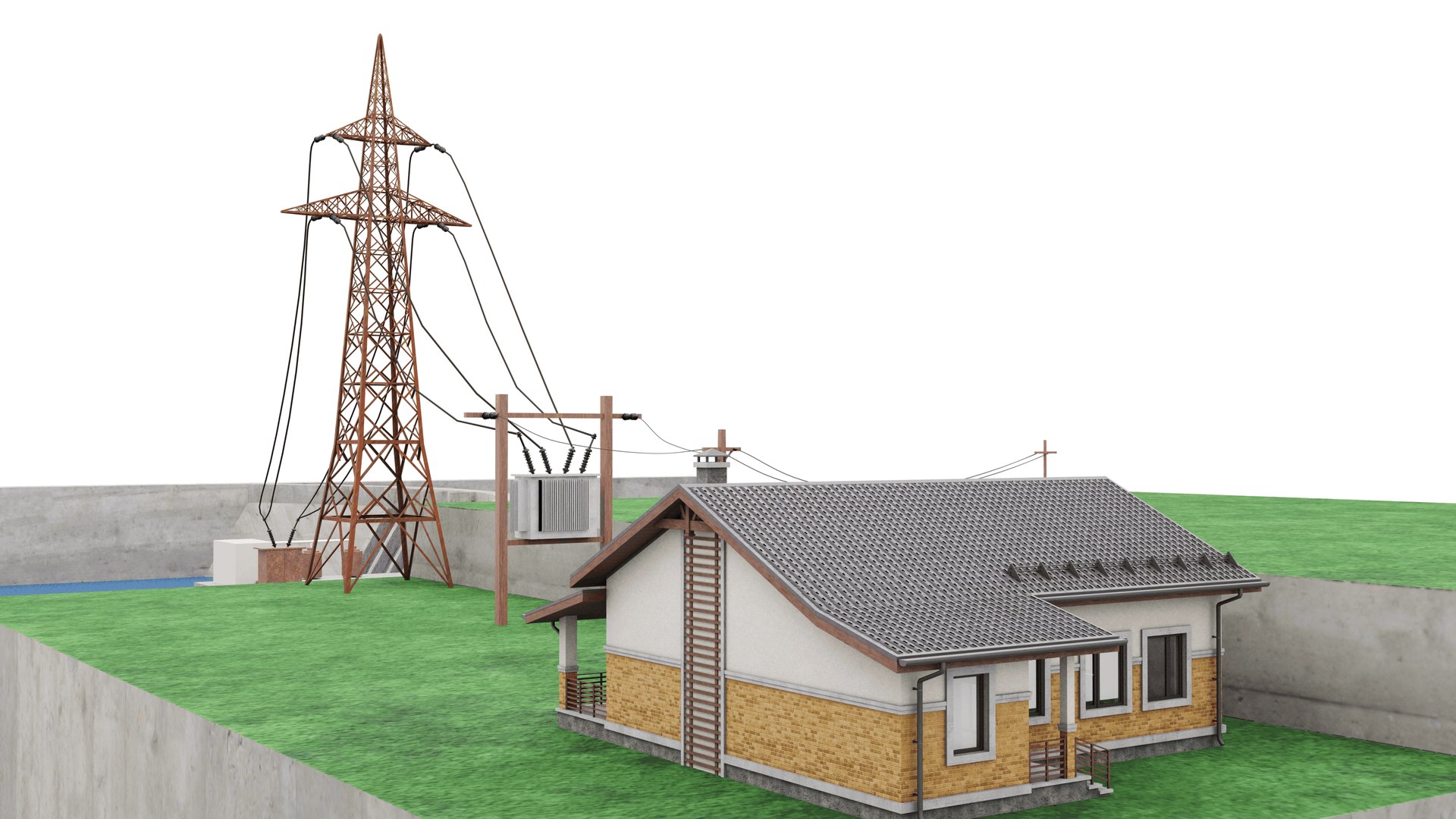 3D Water Dam Electricity Education 3d Model Model - TurboSquid 2249723