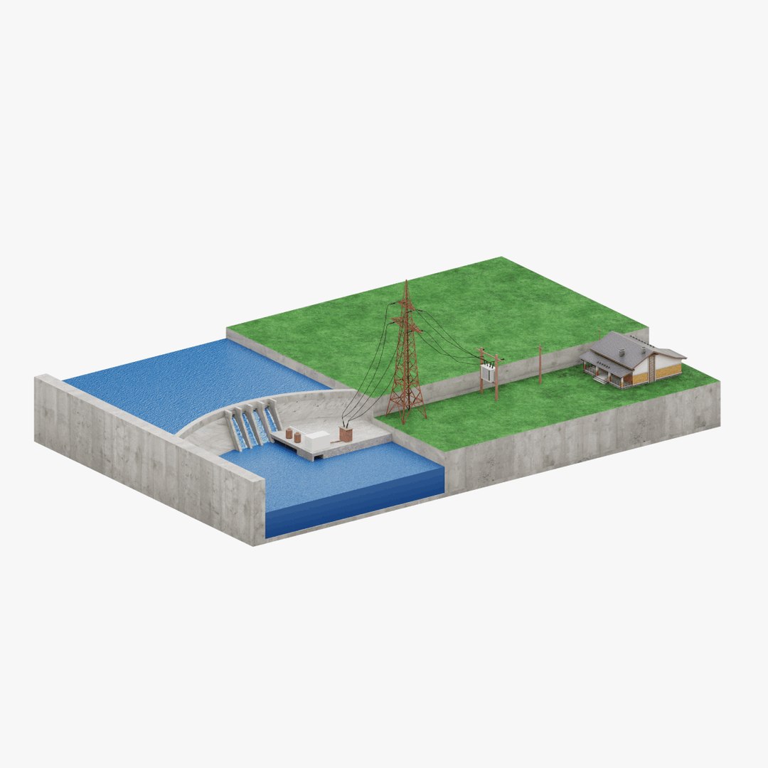 3D Water Dam Electricity Education 3d Model Model - TurboSquid 2249723
