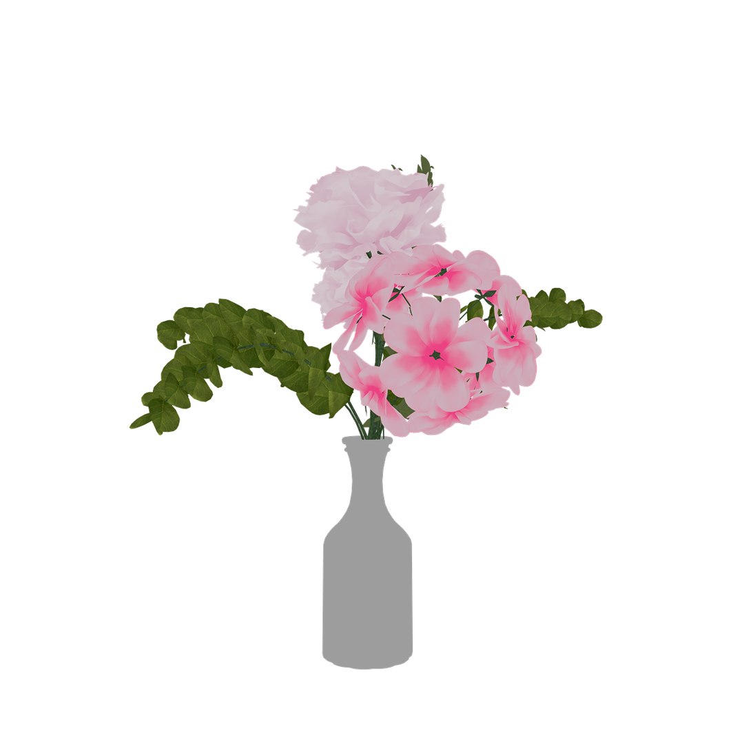 3D Game Ready Colorful Flowers And Vase - TurboSquid 2102386