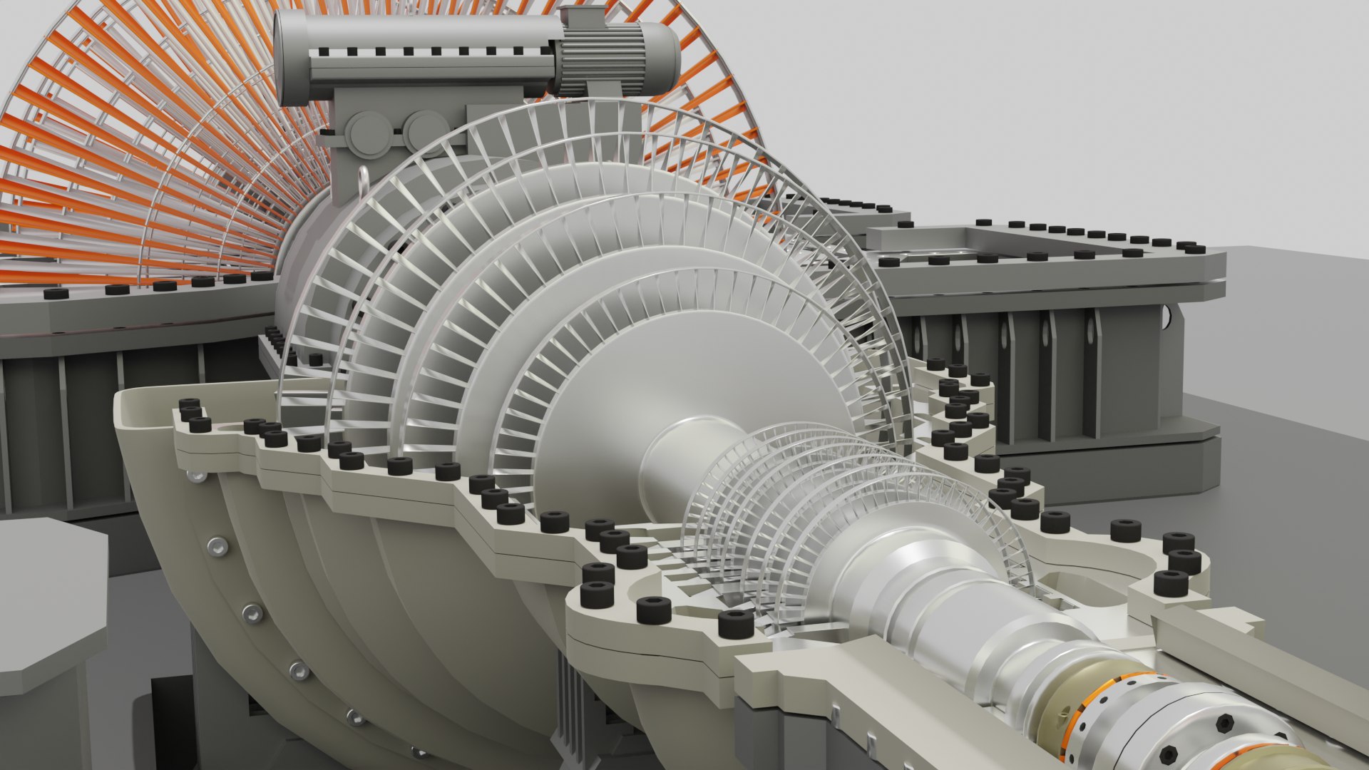 Steam Turbine Generator Full Detailed 3D Model - TurboSquid 2035634