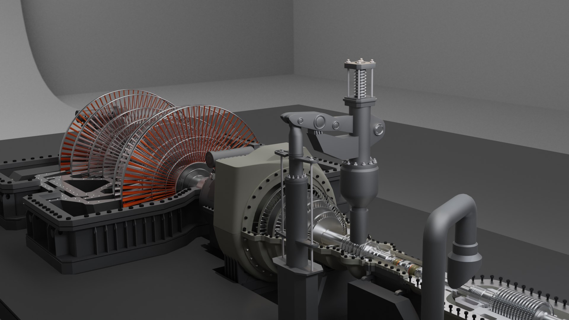 Steam Turbine Generator Full Detailed 3D Model - TurboSquid 2035634