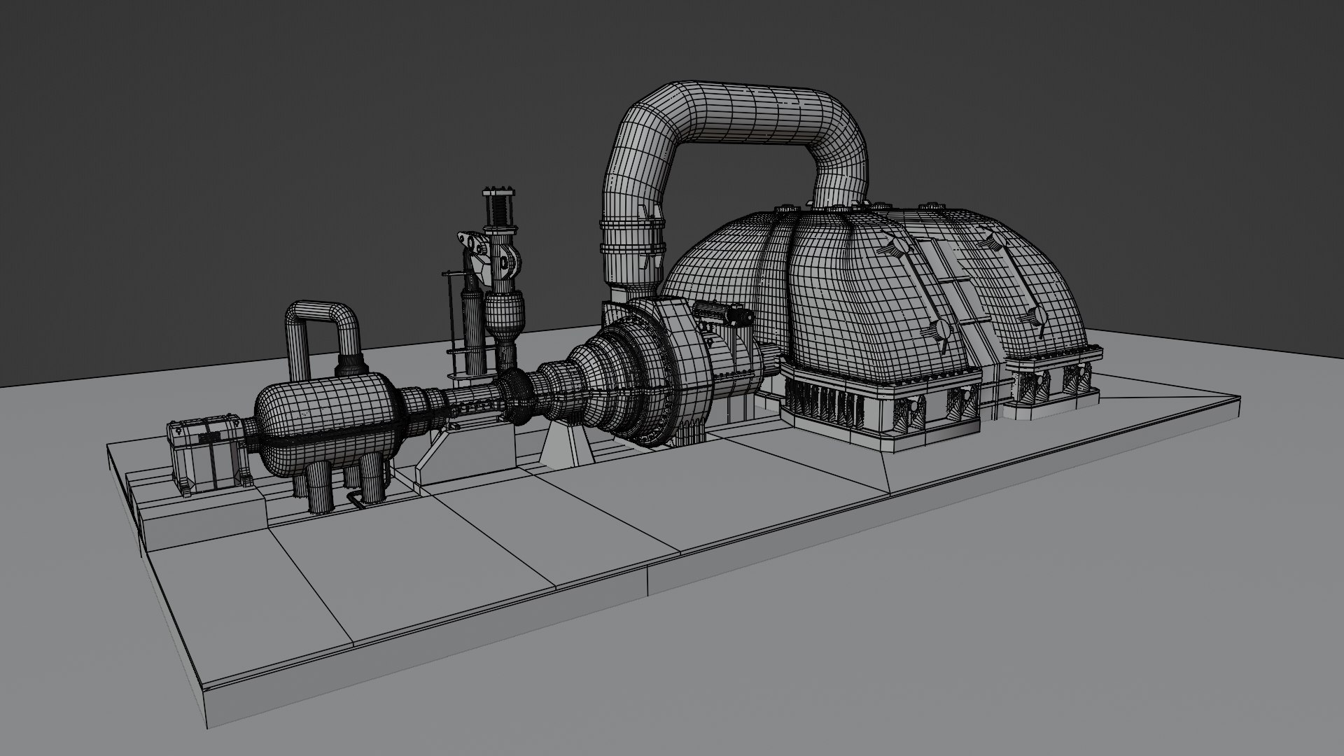 Steam Turbine Generator Full Detailed 3D model - TurboSquid 2035634