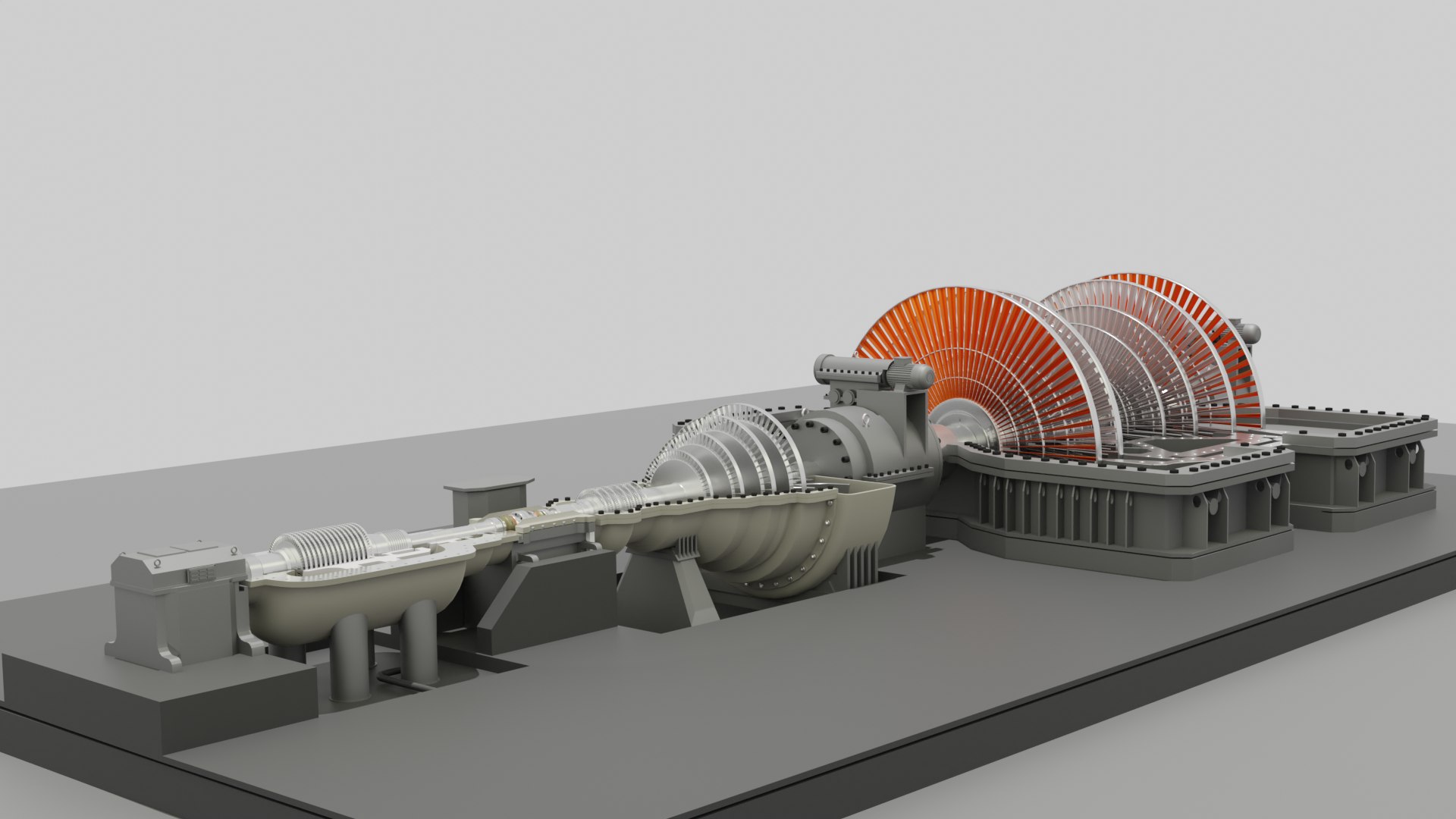 Steam Turbine Generator Full Detailed 3D Model - TurboSquid 2035634