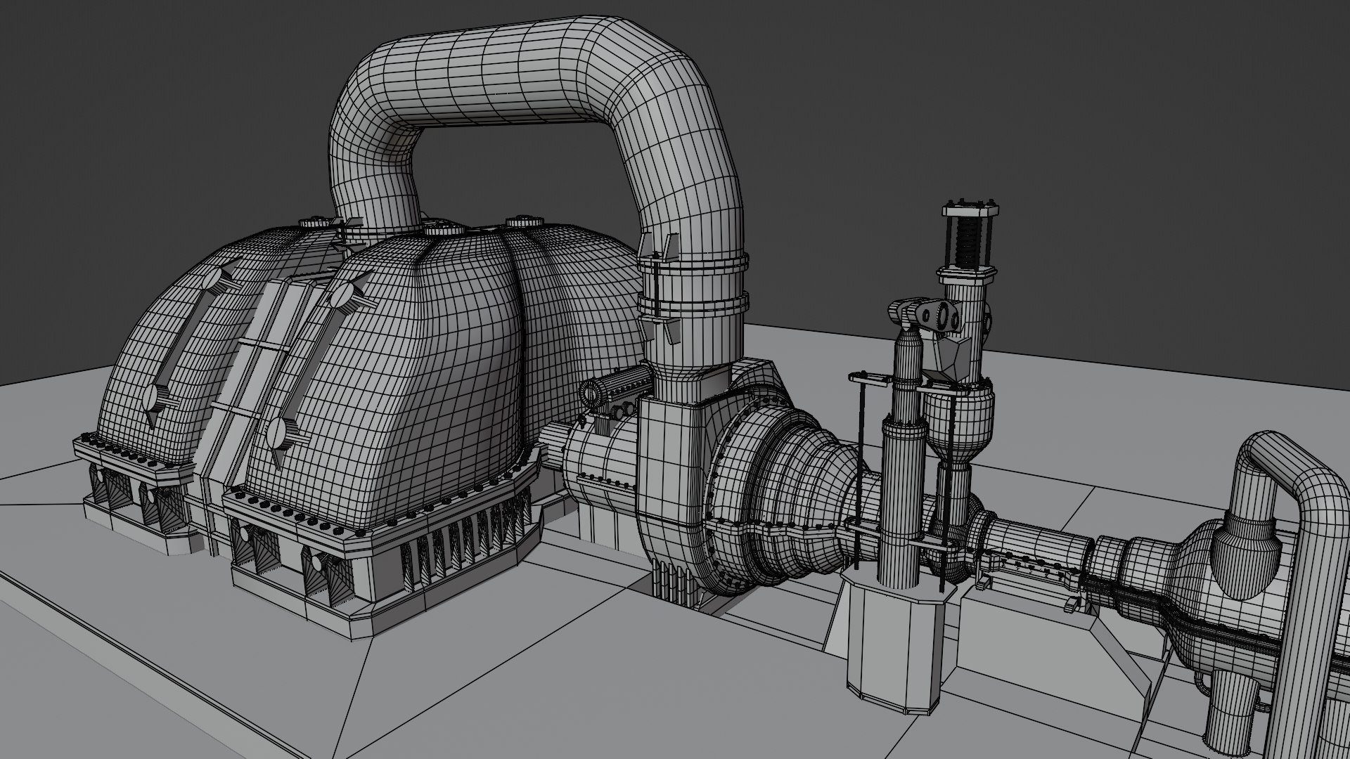 Steam Turbine Generator Full Detailed 3D model - TurboSquid 2035634