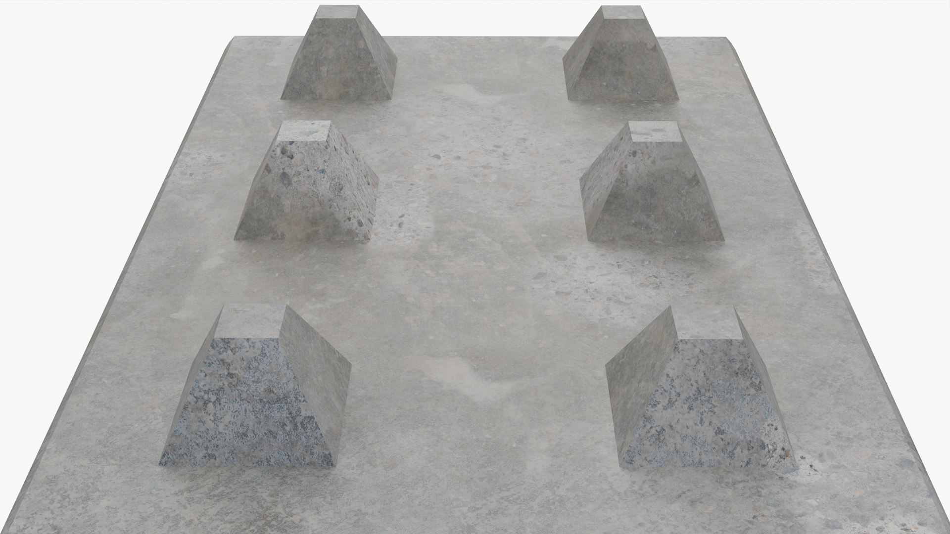 3D Modular Concrete Barrier Block 3x2 Model - TurboSquid 2265680