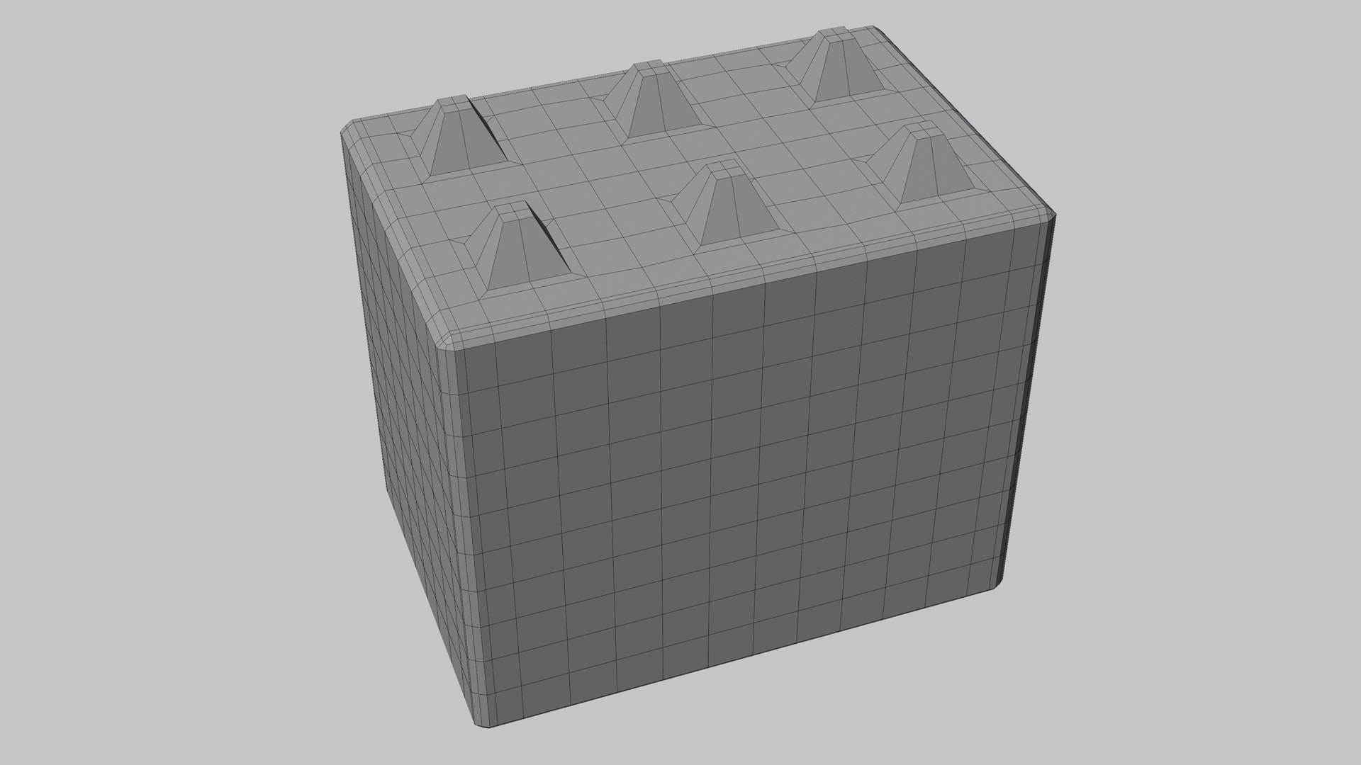 3D Modular Concrete Barrier Block 3x2 Model - TurboSquid 2265680