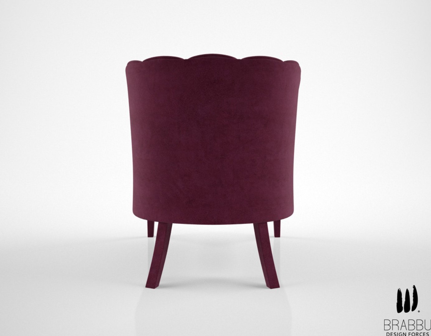 3d model brabbu begonia armchair
