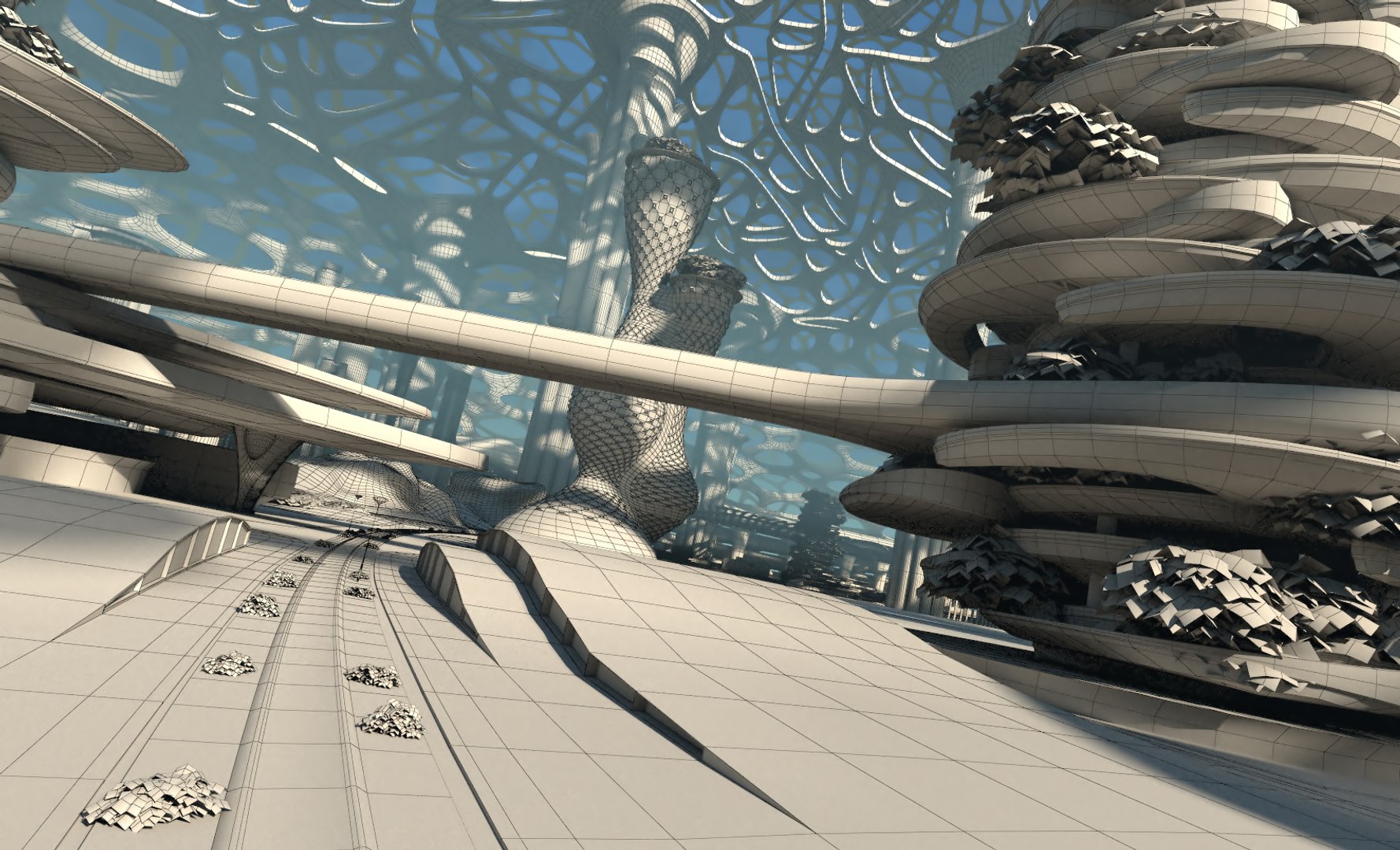 3D green future city model - TurboSquid 1384068