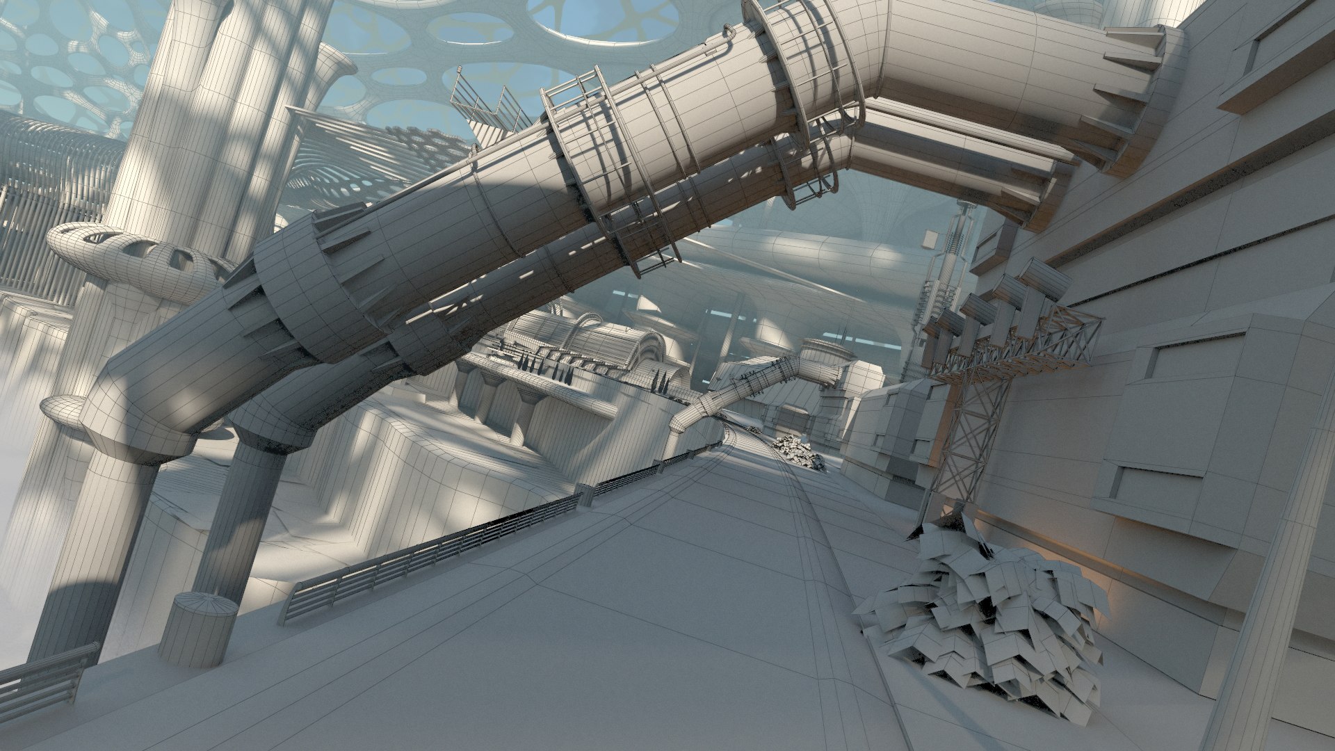 3D green future city model - TurboSquid 1384068