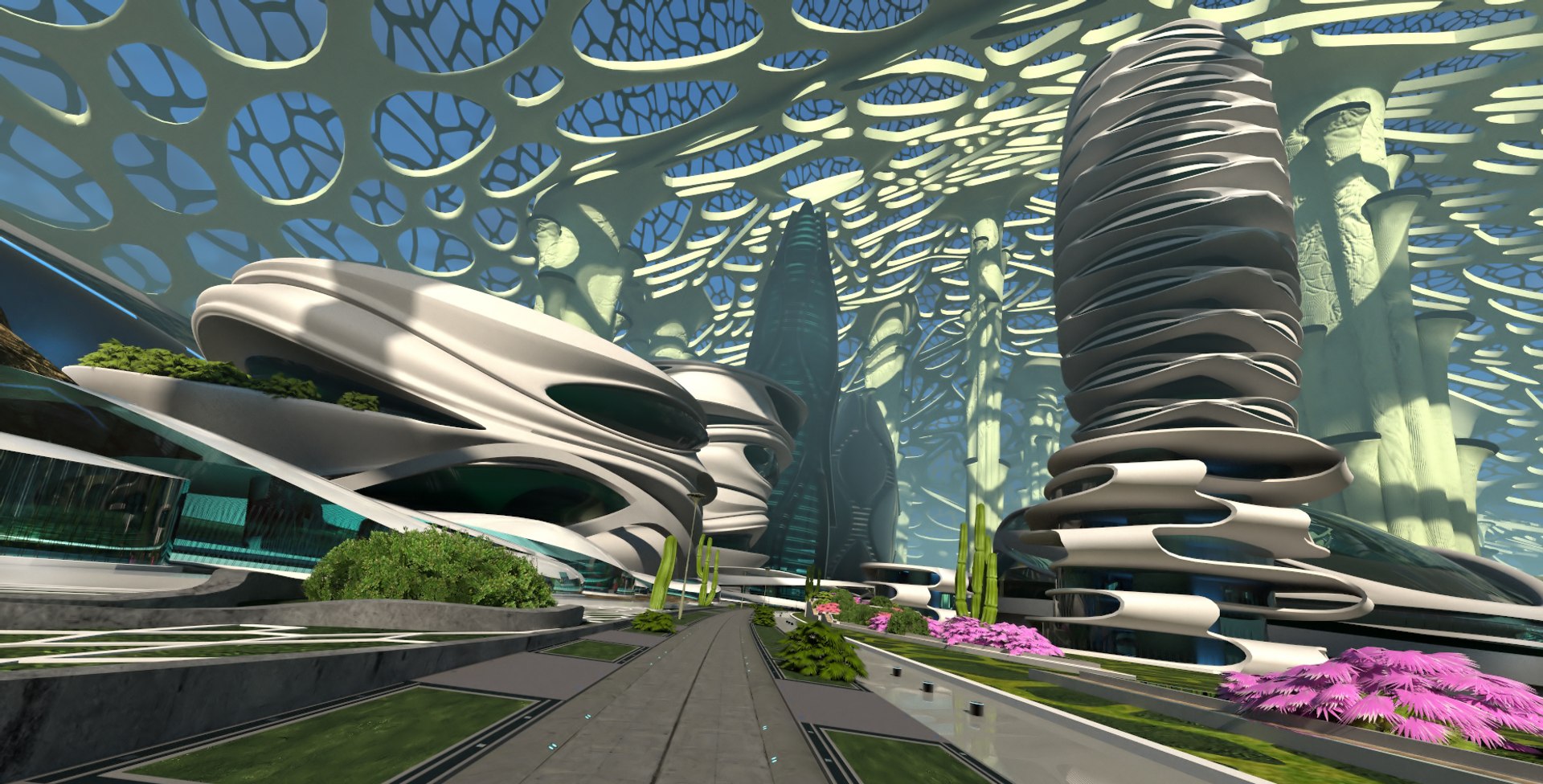 3D green future city model - TurboSquid 1384068