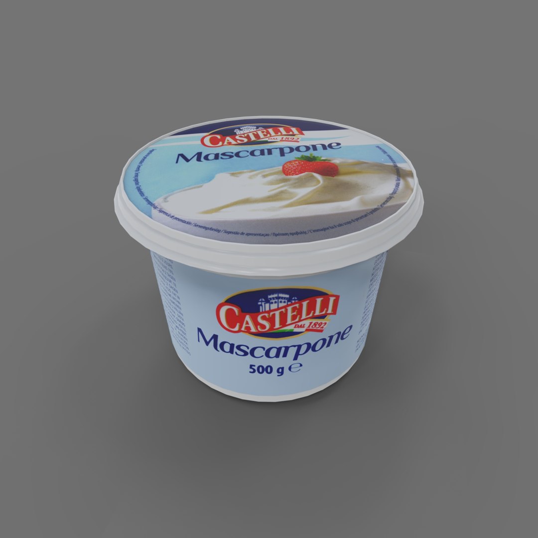 Cheese Castelli Mascarpone 500g Model - TurboSquid 2032779