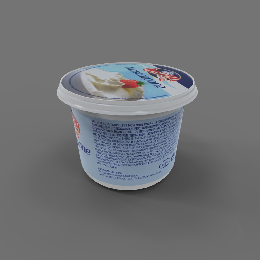 Cheese Castelli Mascarpone 500g Model - TurboSquid 2032779