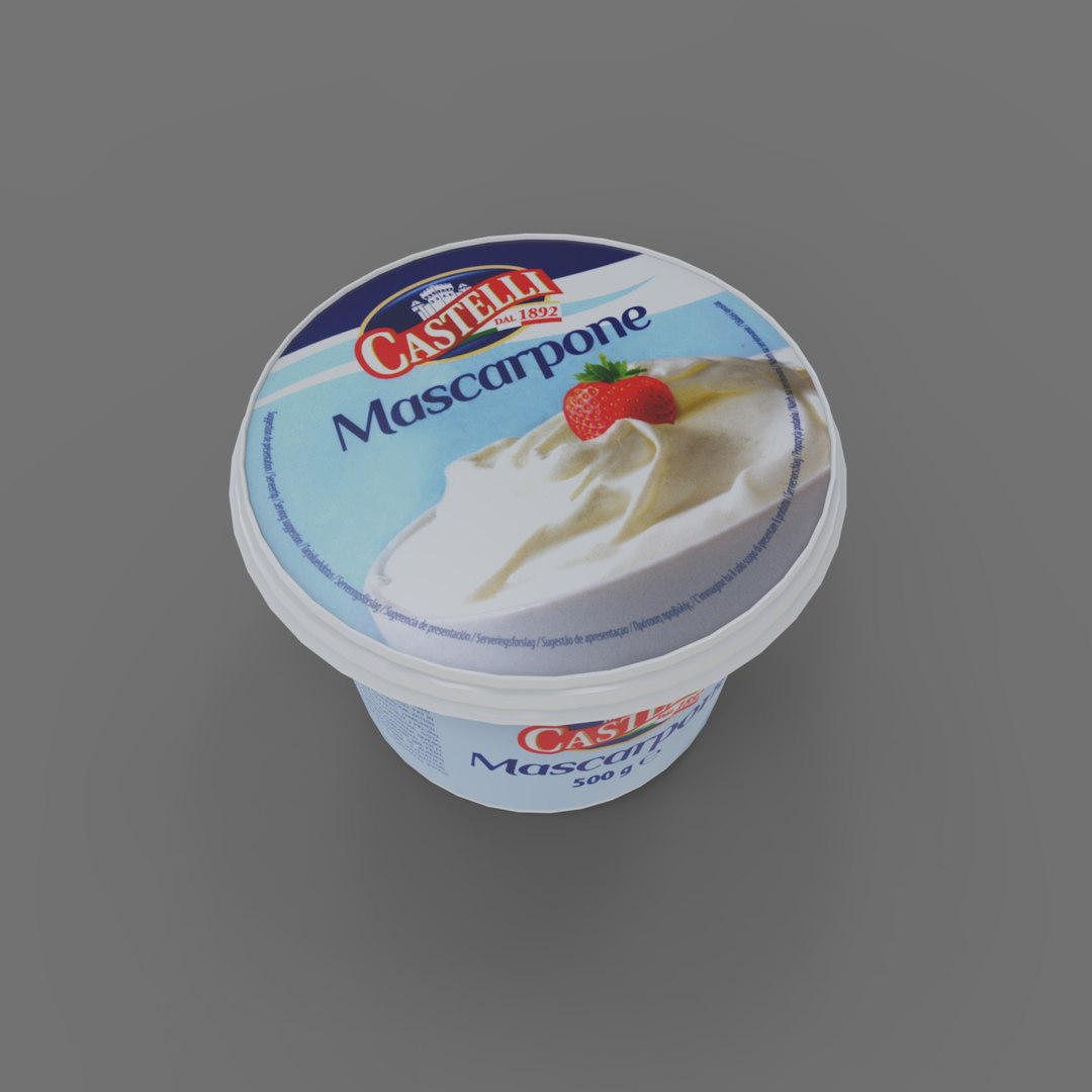 Cheese Castelli Mascarpone 500g Model - TurboSquid 2032779