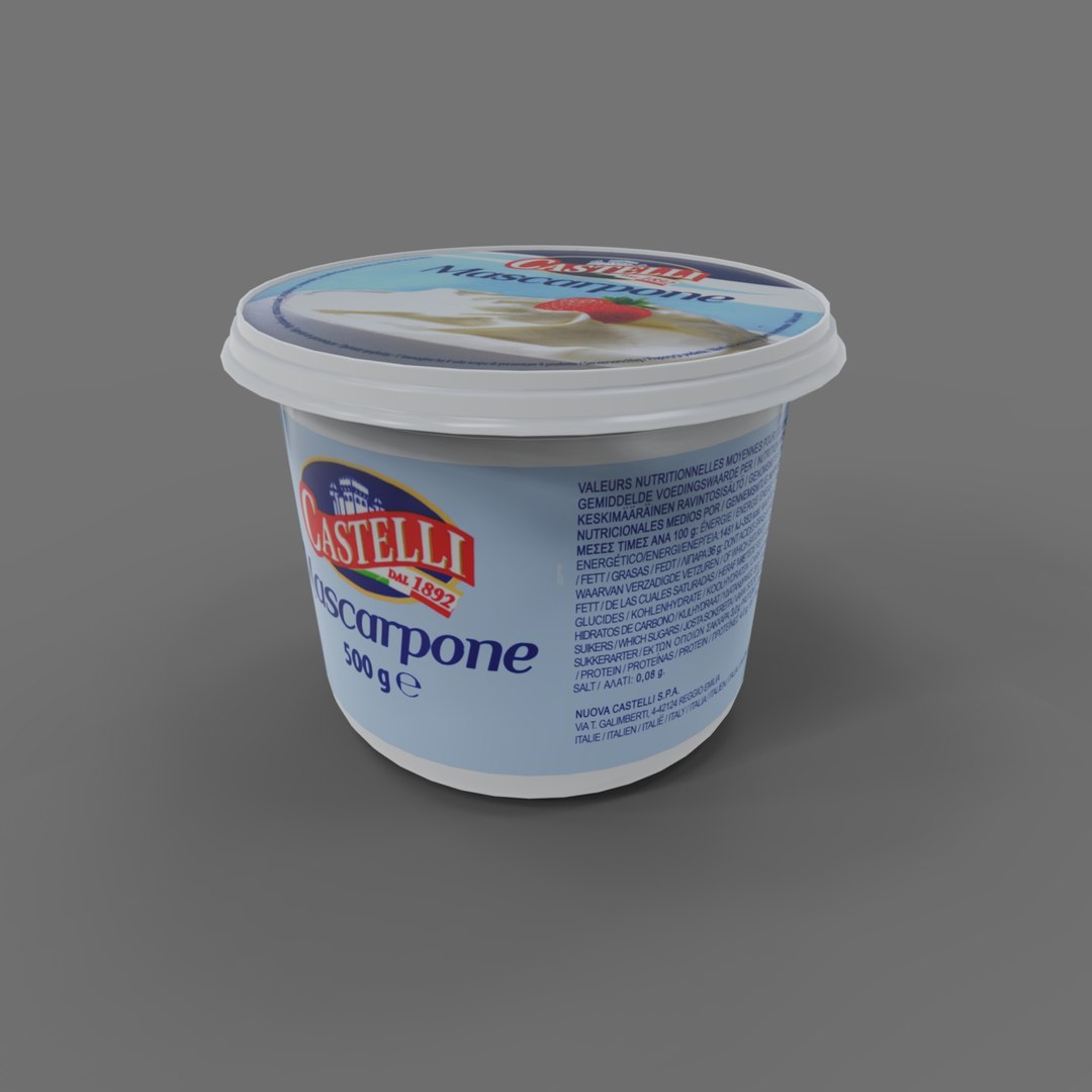 Cheese Castelli Mascarpone 500g Model - TurboSquid 2032779