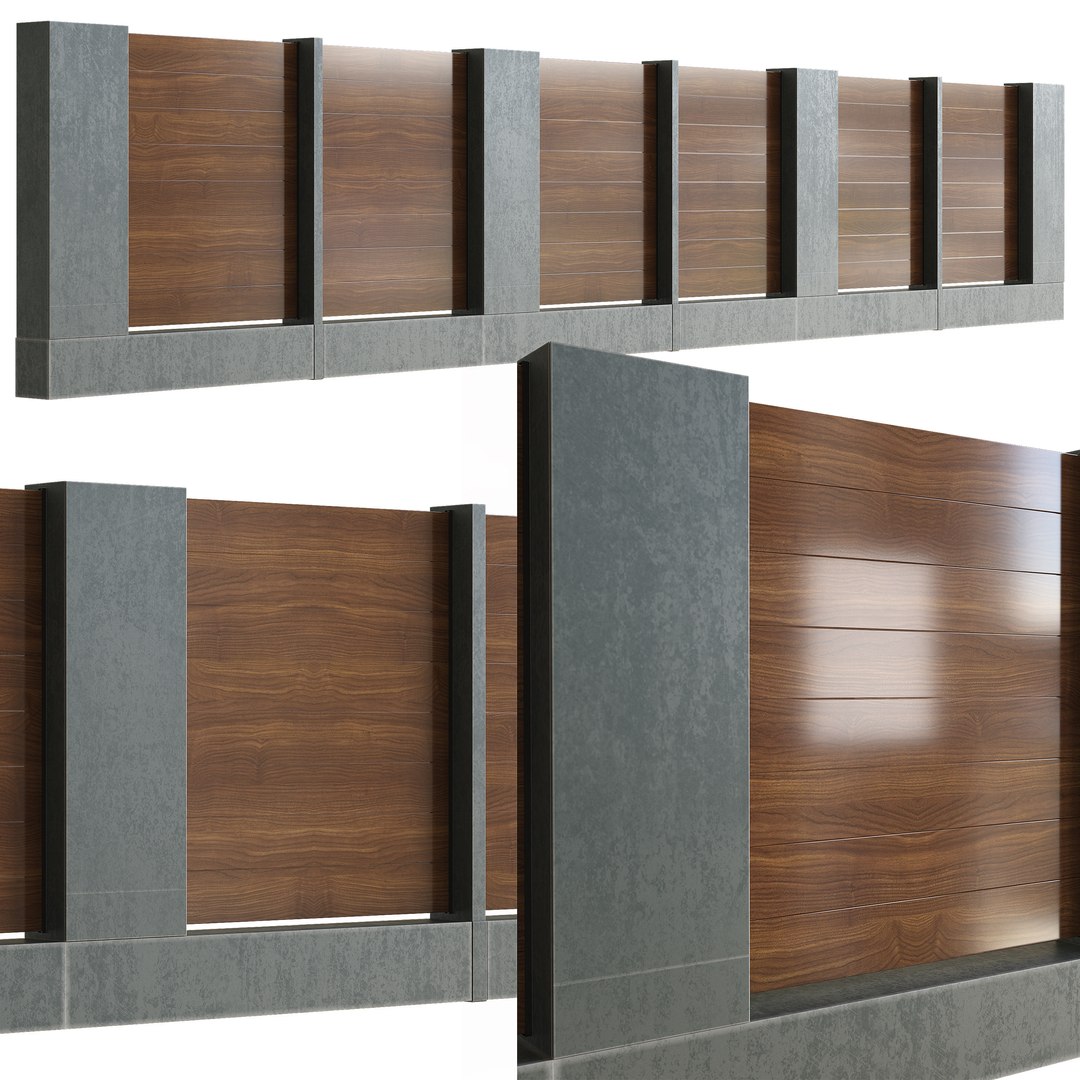 3D fence modern model - TurboSquid 1579465