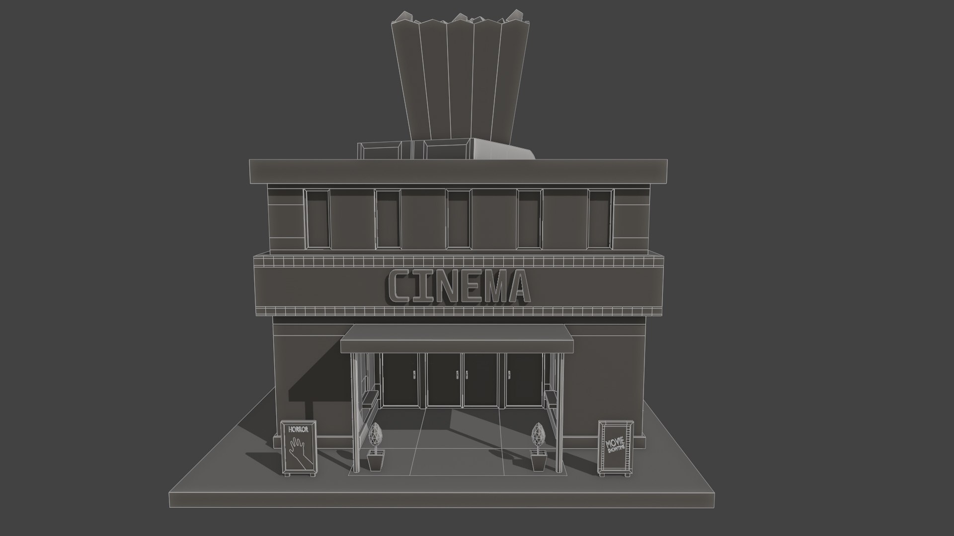 3D Low Poly Cinema Model - TurboSquid 2311619
