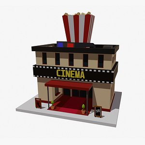 3D Cinema Building Models - Browse & Download Formats - TurboSquid