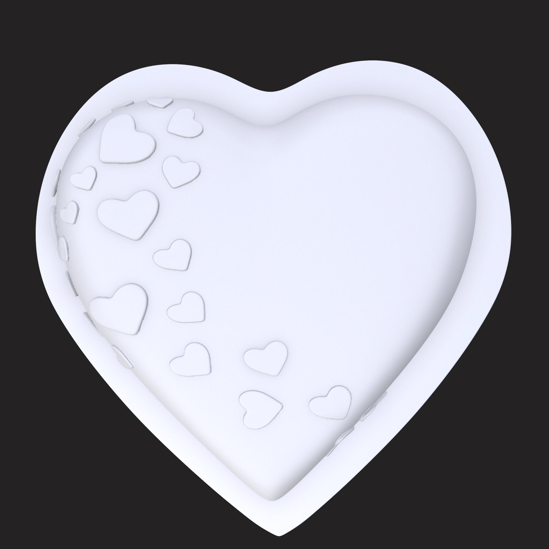 3D Valentines Heart Shaped Cake Model - TurboSquid 1872646