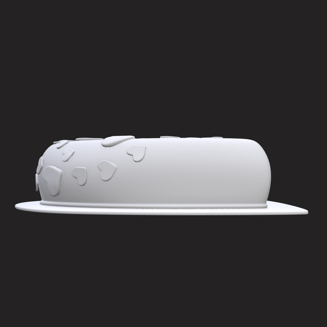3D Valentines Heart Shaped Cake Model - TurboSquid 1872646