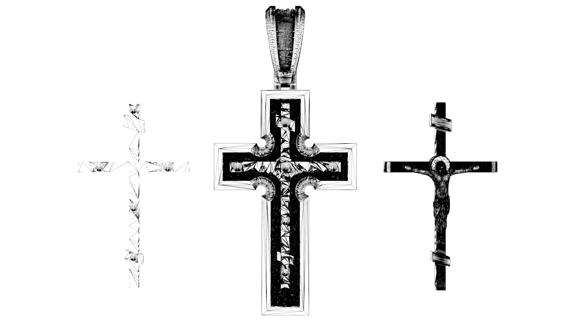 3D Men Holy Cross Pendant P5 3D Print Model - TurboSquid 1851088
