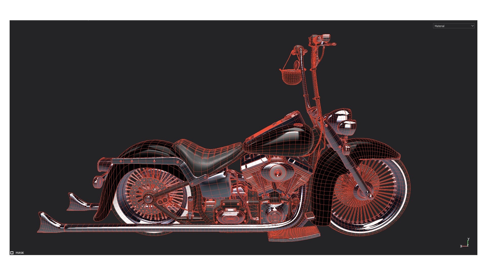 3D Model Custom Motorcycle Lowrider - TurboSquid 1706439