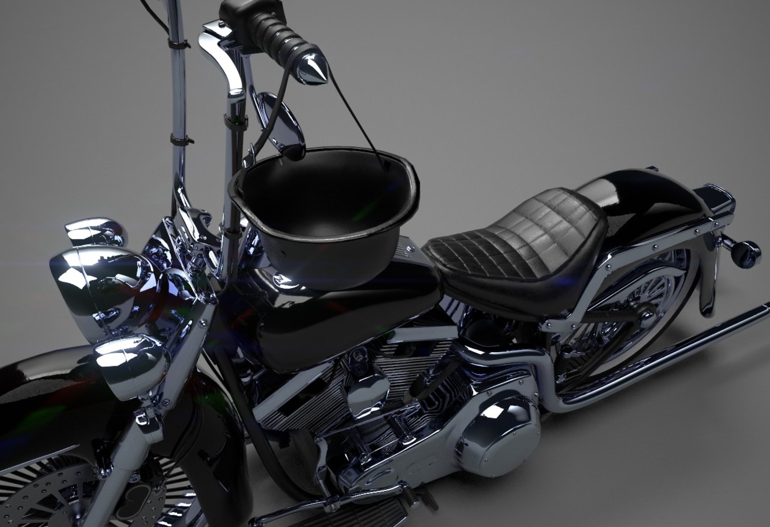 3D Model Custom Motorcycle Lowrider - TurboSquid 1706439