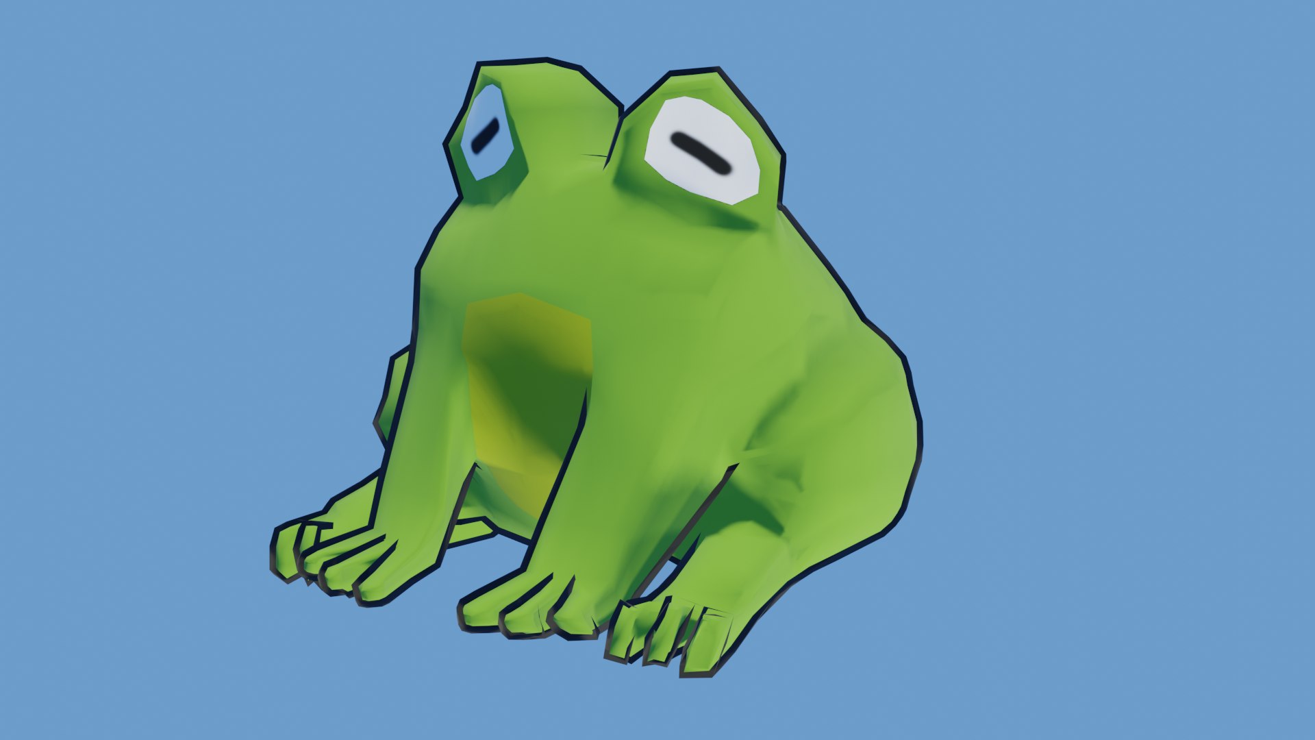 Cute Frog - Low-Poly And Cartoon 3D Model - TurboSquid 1959441