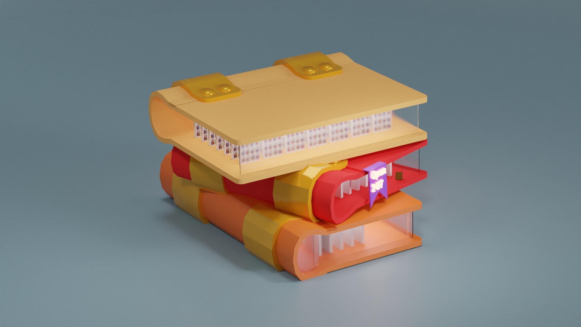 Miniature Library 3D Blender Model 3D Model - TurboSquid 2057689