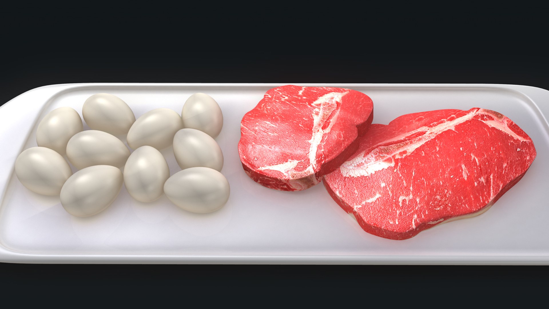 meat eggs obj