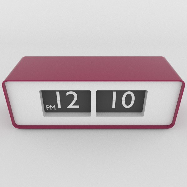 modern table clock obj