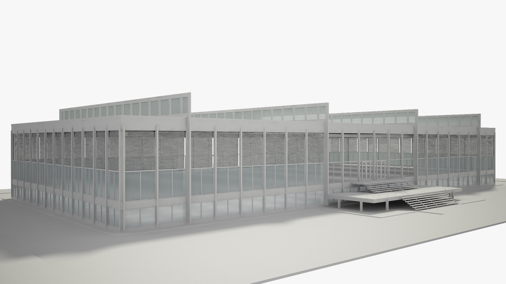 Modern Glass Building 3D Model - TurboSquid 1580912