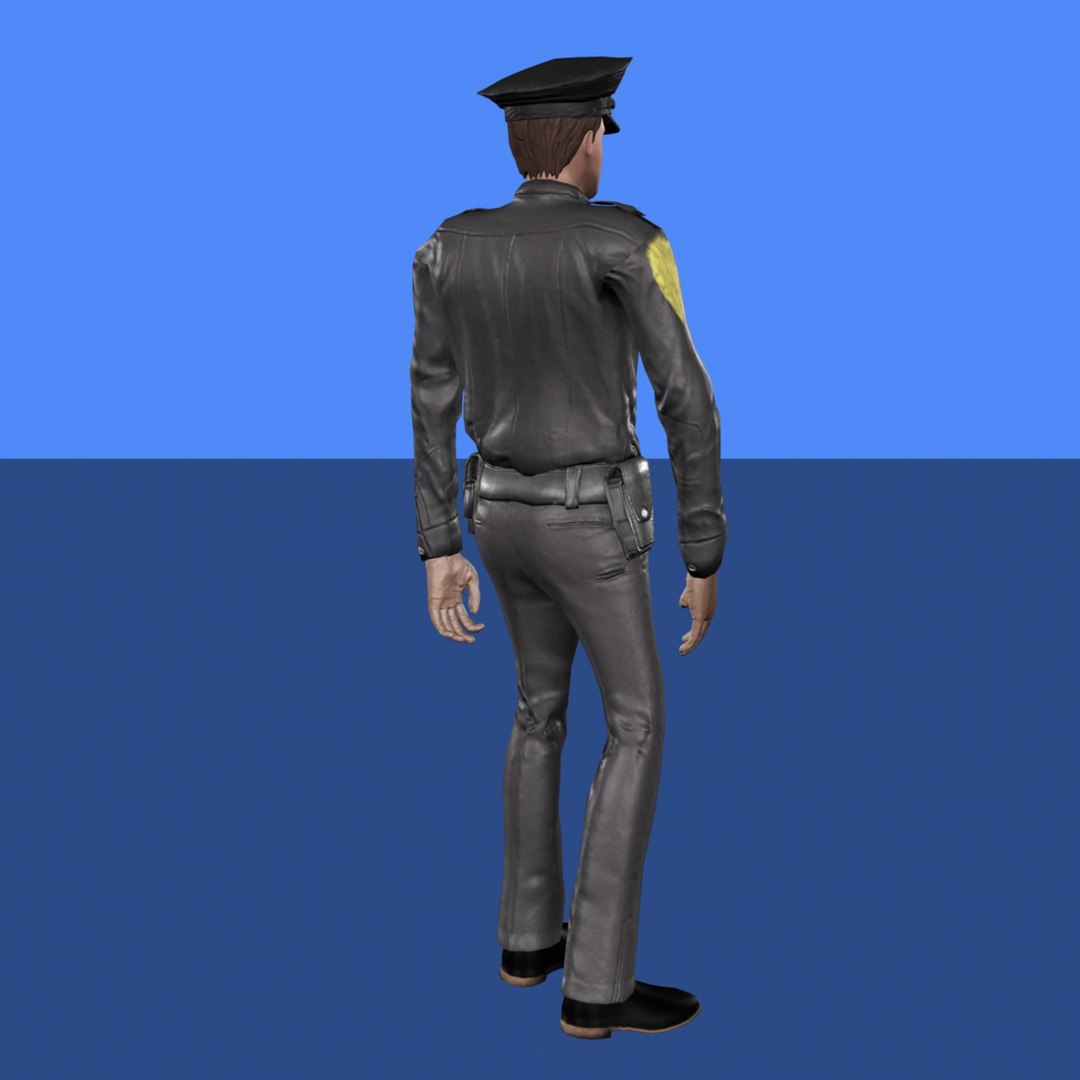 3d Police Animation