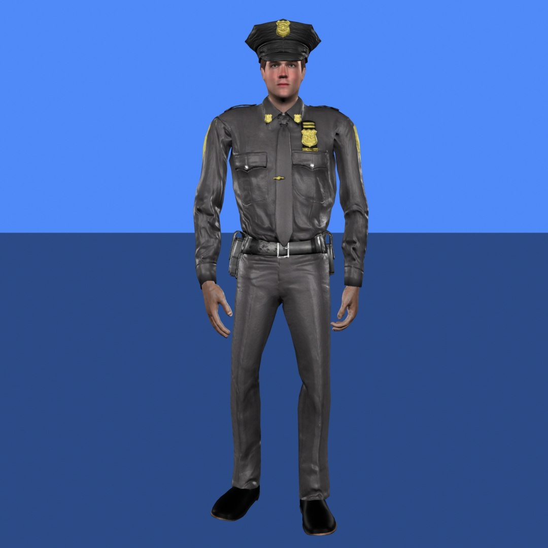 3d Police Animation