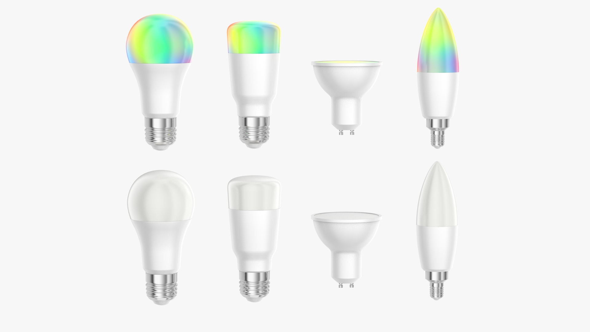 Smart LED Light Bulb Set 3D - TurboSquid 1882312