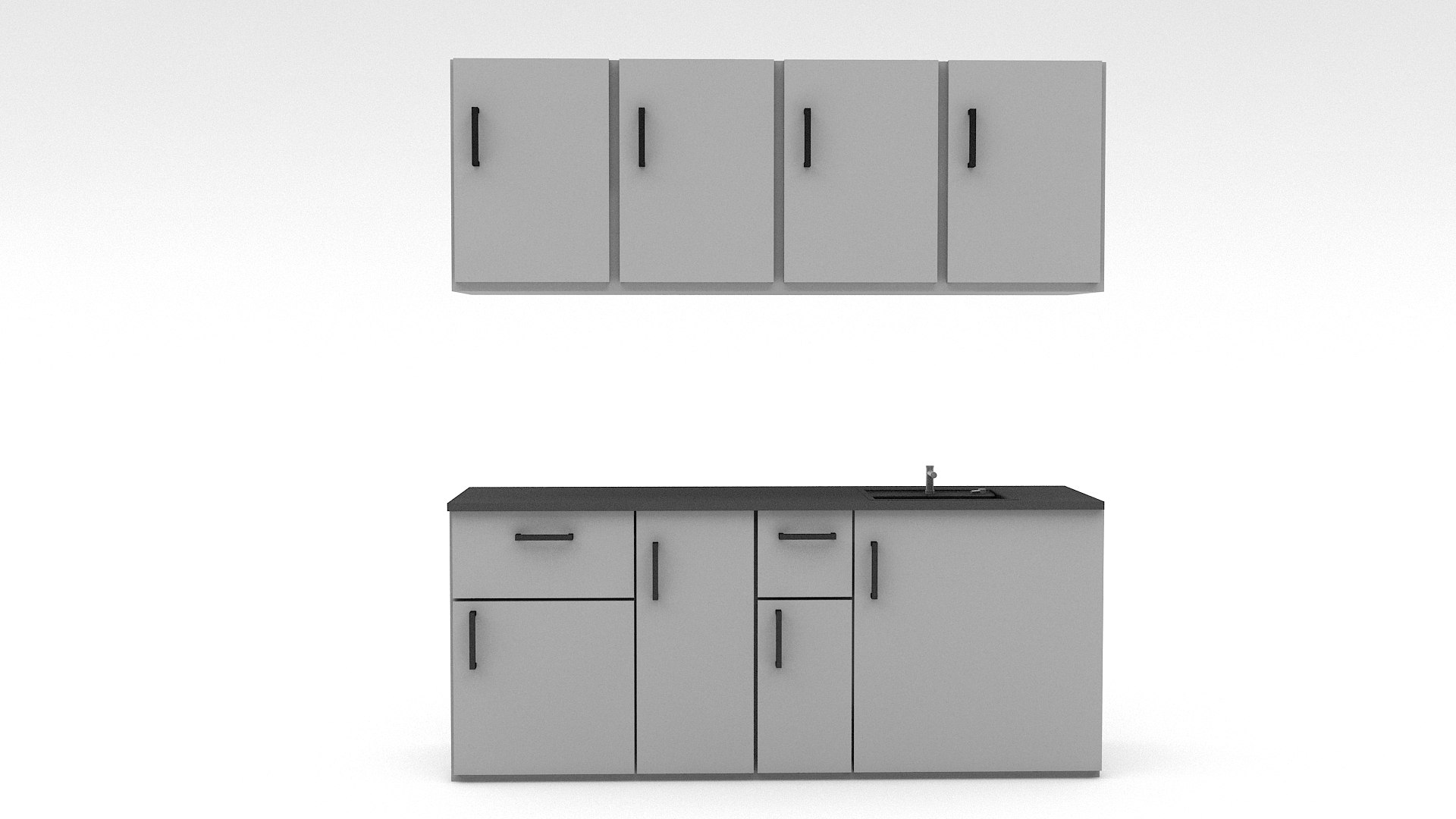 3D Simple Kitchen Model - TurboSquid 1721350