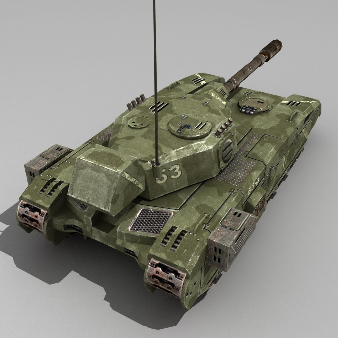3d Model Futuristic Tank