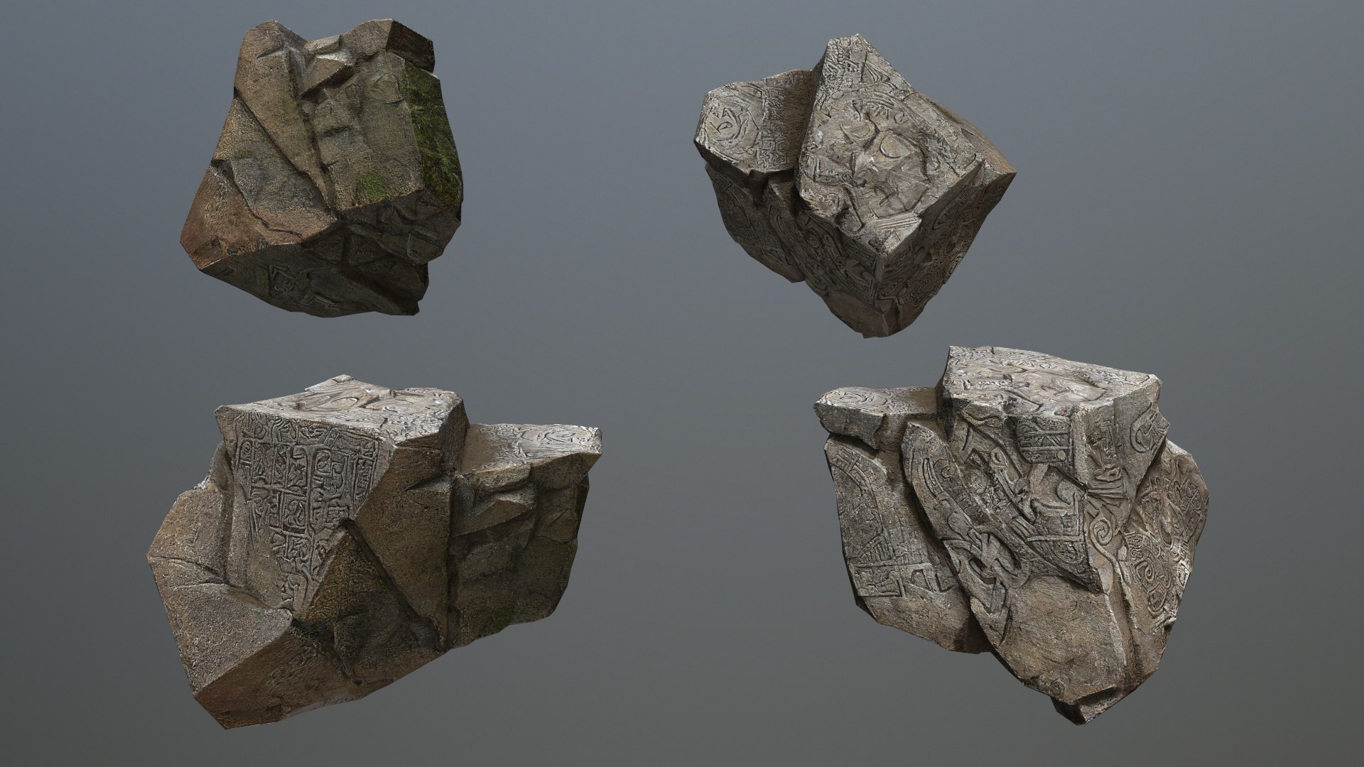 3D Model Maya Ruin Rocks - TurboSquid 2340310