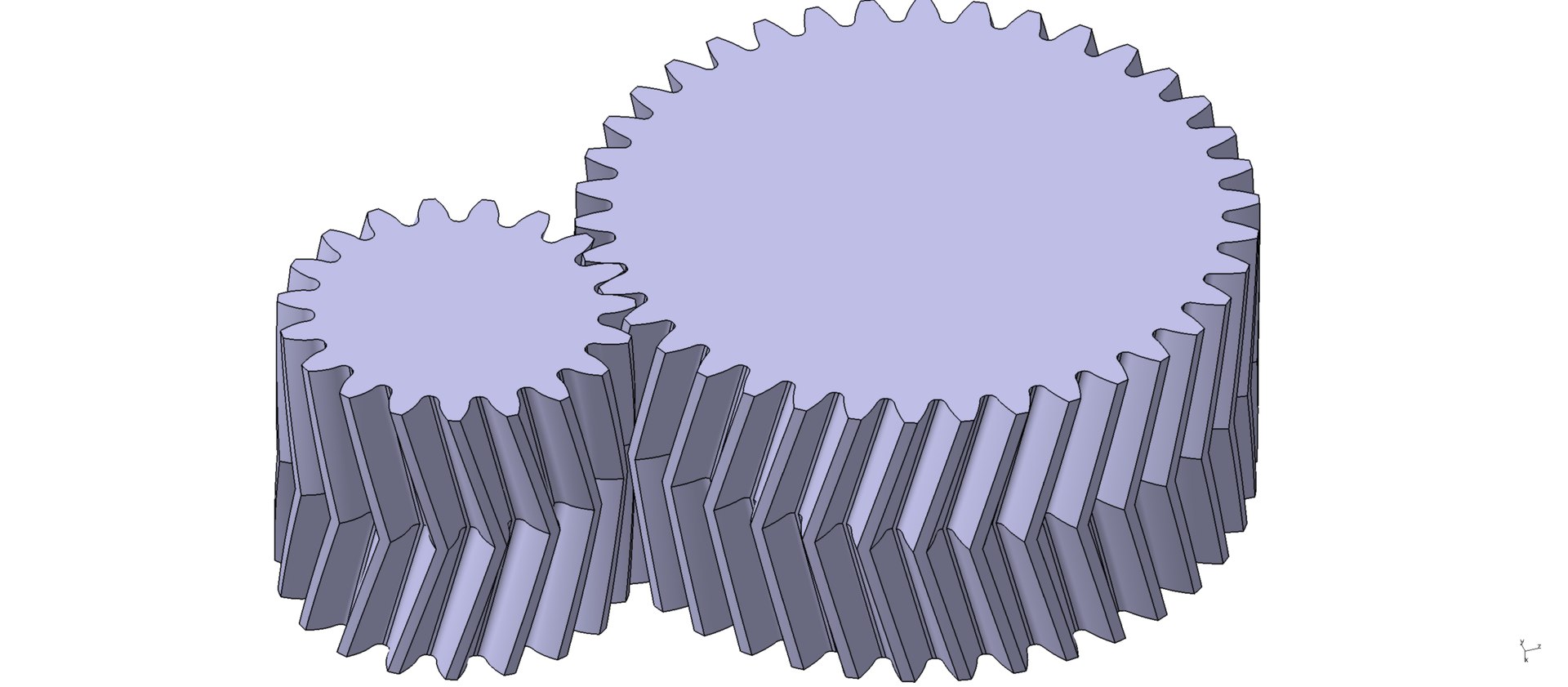 Helical and double helical gears set 3D model - TurboSquid 1879180