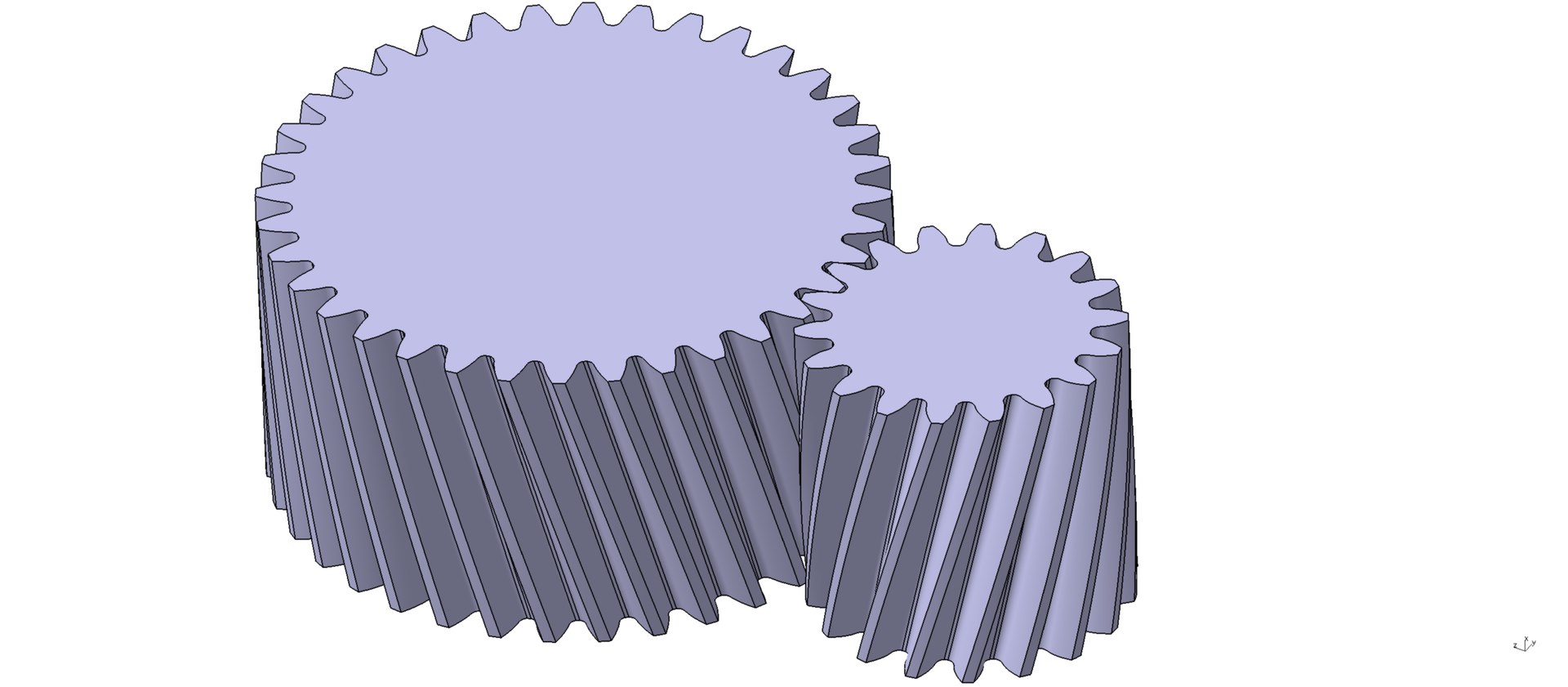 Helical and double helical gears set 3D model - TurboSquid 1879180