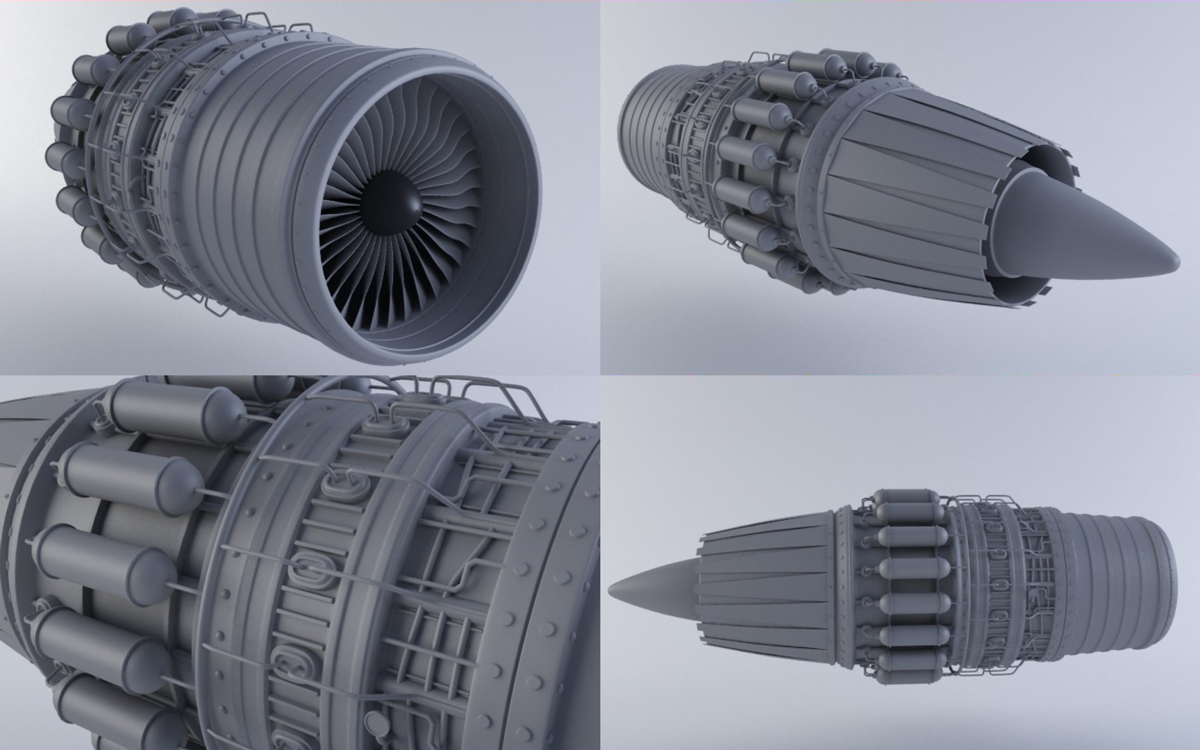 Jet Engine Mkviib 3d Model