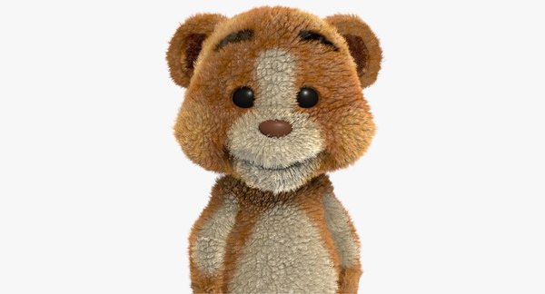 cartoon teddy bear rigged 3d ma
