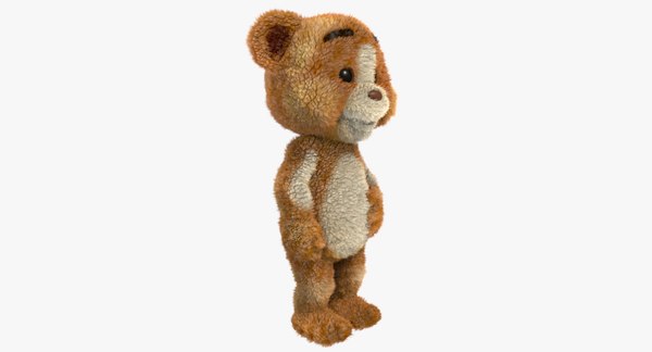 cartoon teddy bear rigged 3d ma