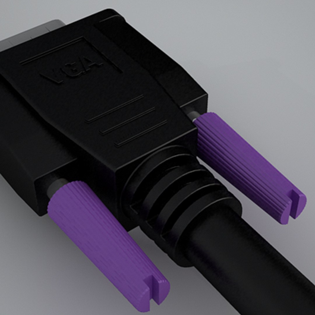 Vga Cable Jack 3d 3ds